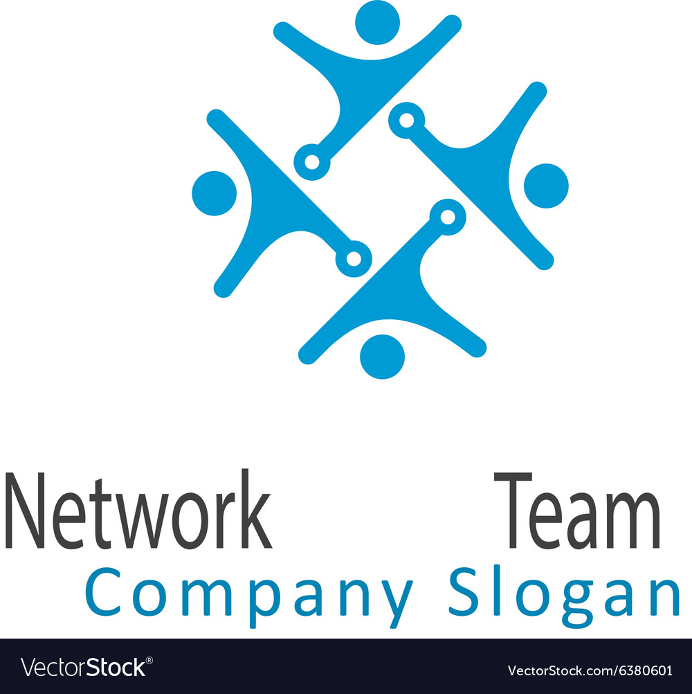 Network team design Royalty Free Vector Image - VectorStock
