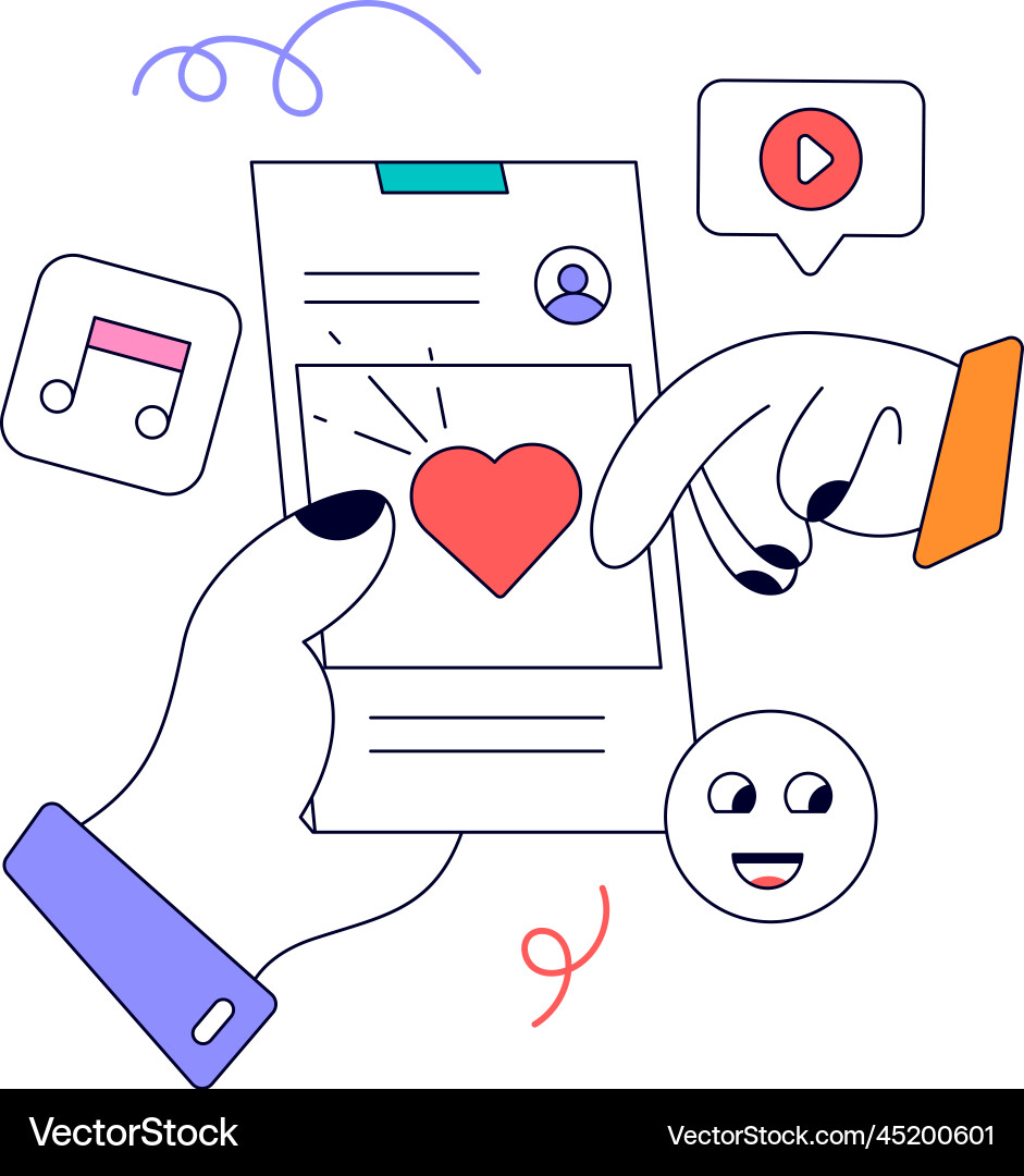 Ready to use animated design of media content Vector Image