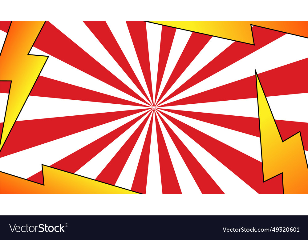 Retro Comic Style Lightning Sign Border Royalty Free Vector