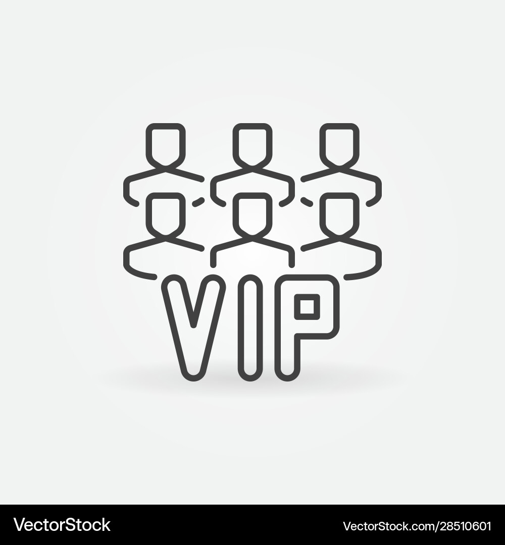 Vip people outline icon or symbol Royalty Free Vector Image