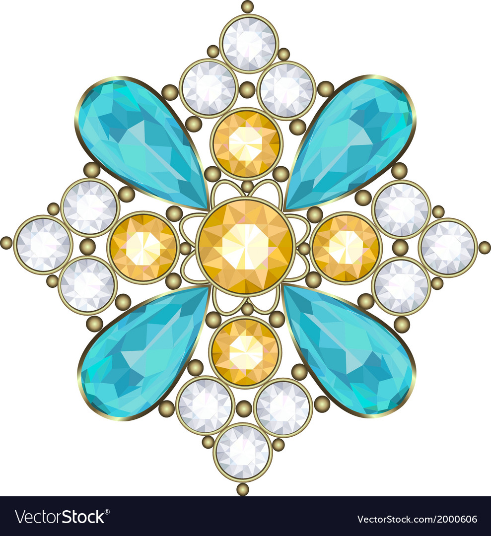 Brooch Royalty Free Vector Image - VectorStock