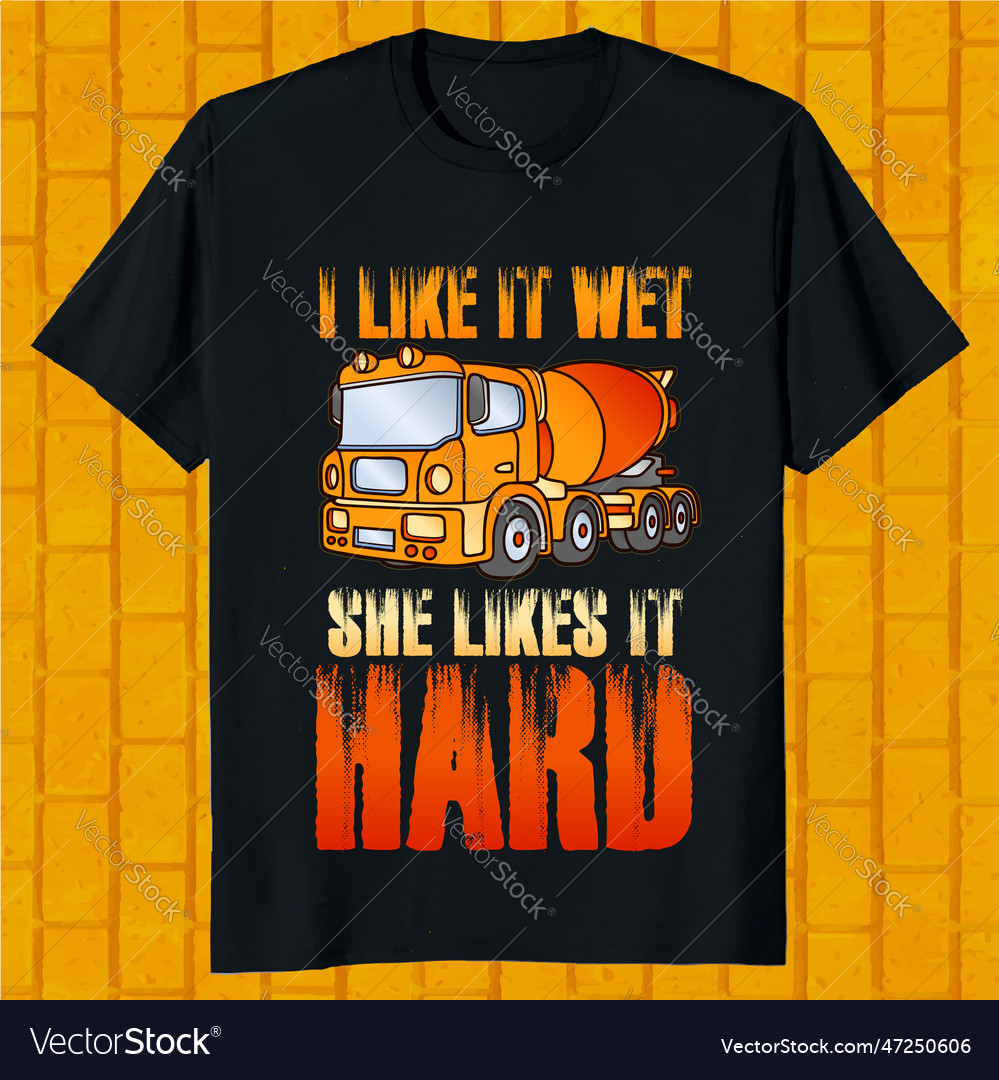 Funny concrete mixer cement truck driver Vector Image