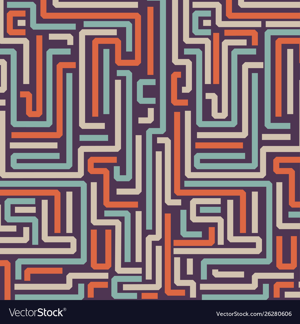 Labyrinth pattern background Royalty Free Vector Image