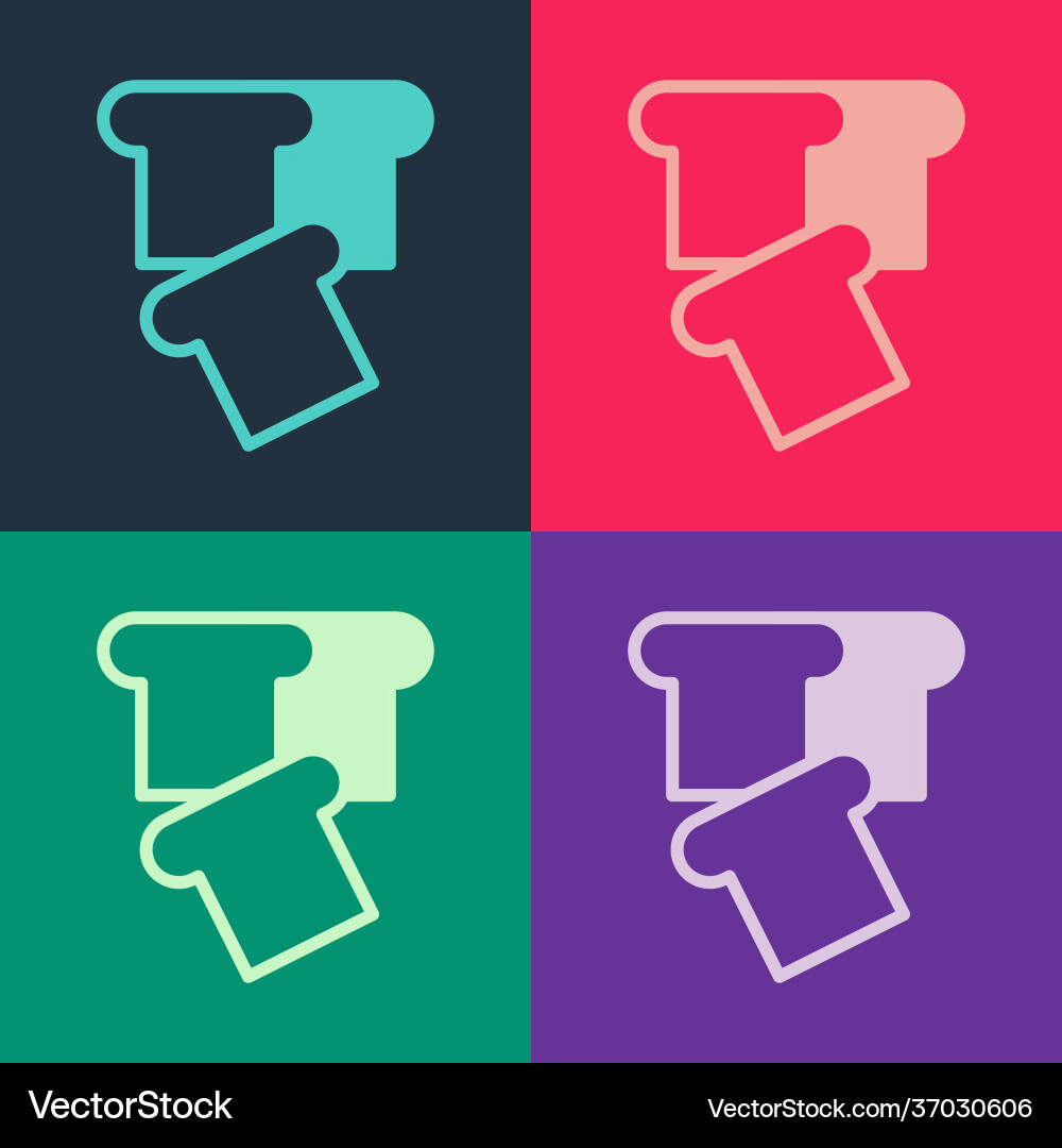 Pop art bread toast for sandwich piece roasted Vector Image