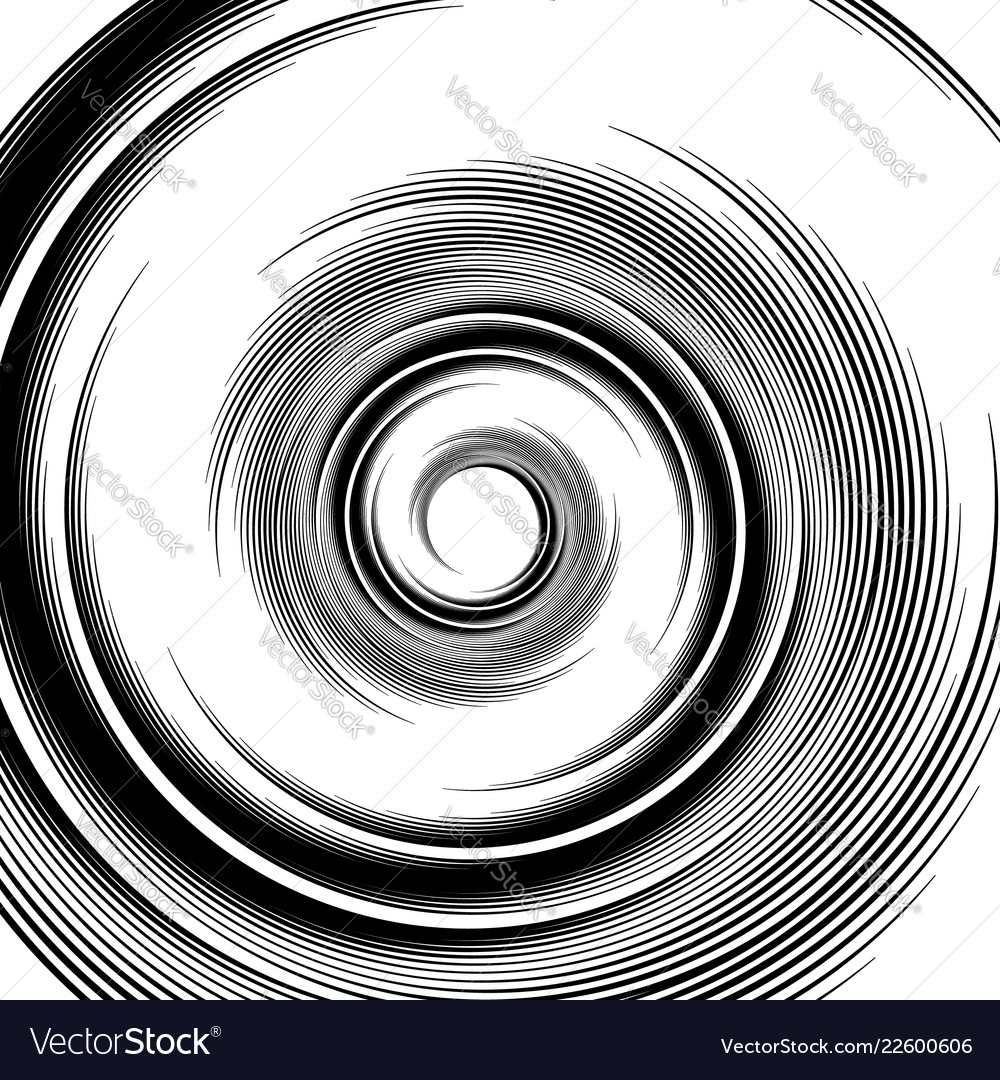 Spiral pattern vortex volute visual effect Vector Image