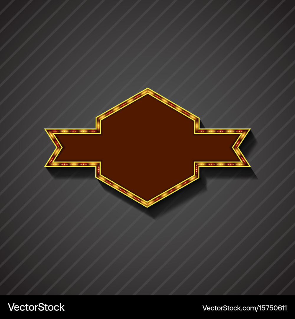 Billboard sign on the black background Royalty Free Vector