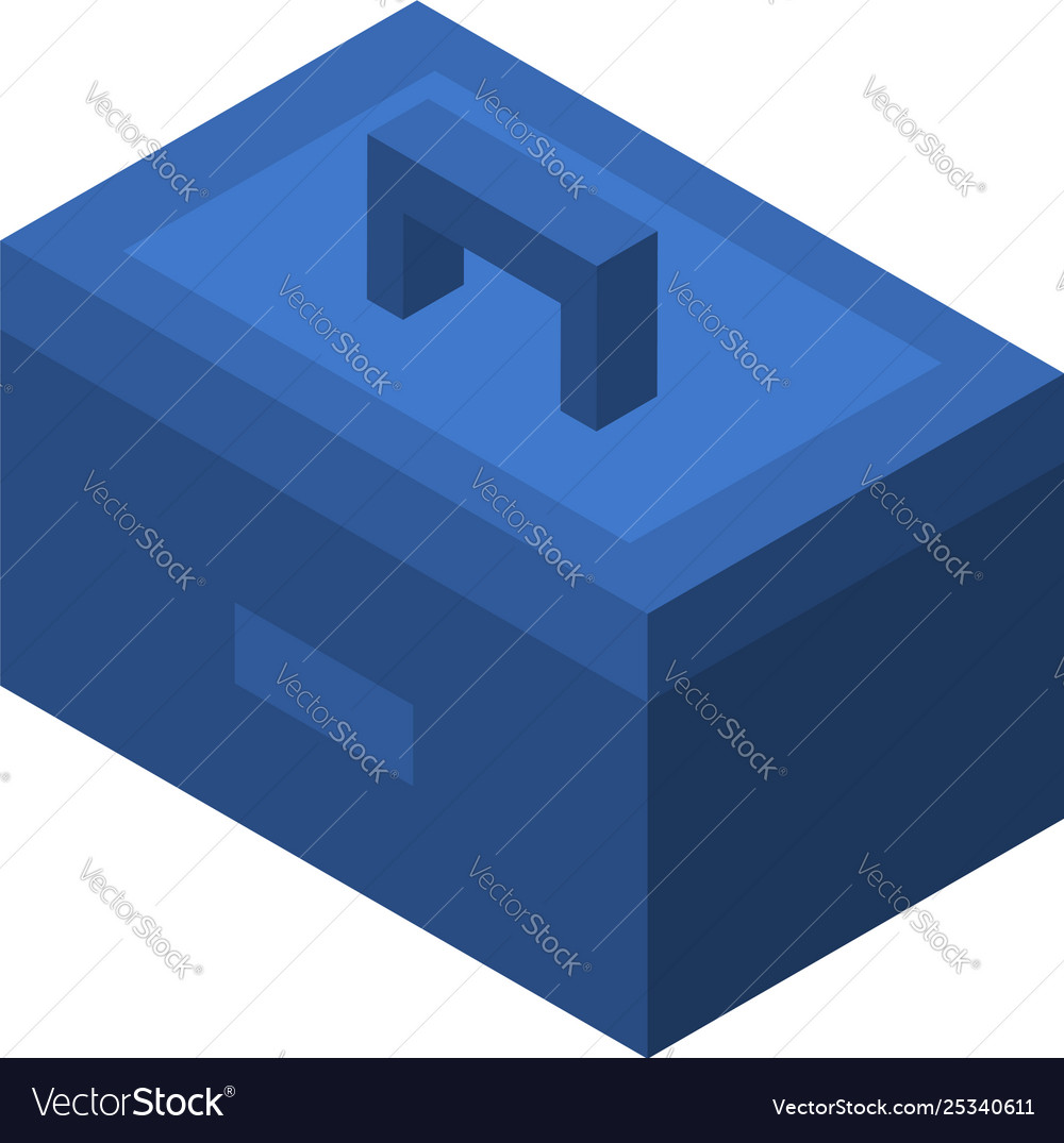 Blue tool box icon isometric style Royalty Free Vector Image Blue tool box icon isometric style Royalty Free Vector Image