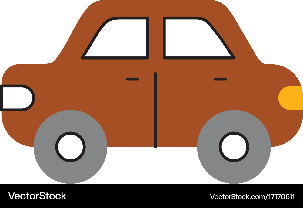 Car side view automobile motor vehicle Royalty Free Vector