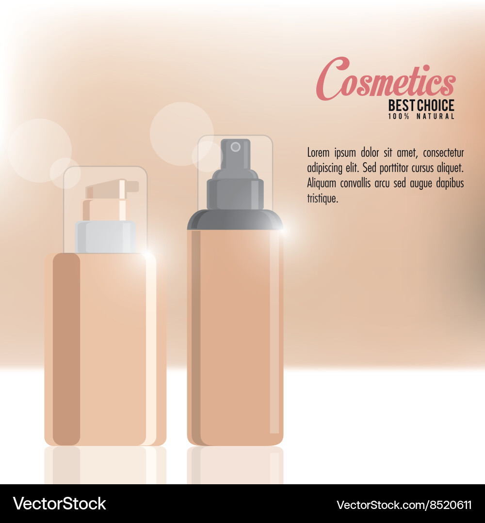 Design of cosmetics and make up Royalty Free Vector Image
