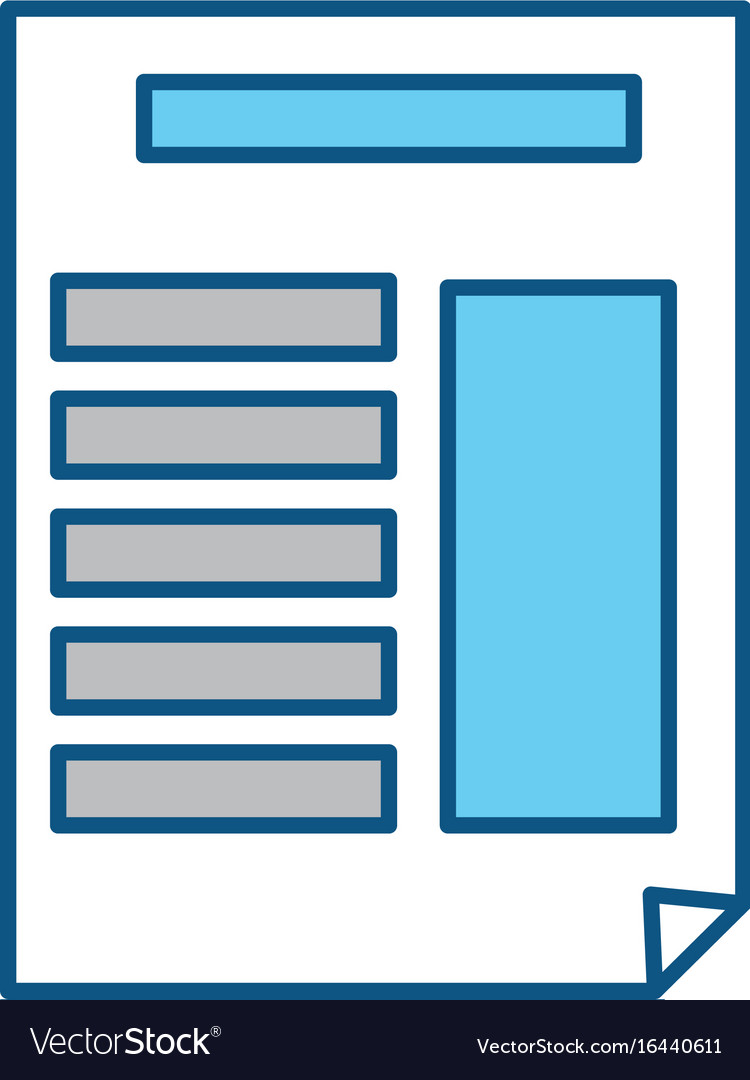 Document with bent corner Royalty Free Vector Image