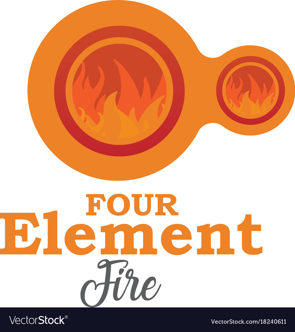 Four element fire Royalty Free Vector Image - VectorStock