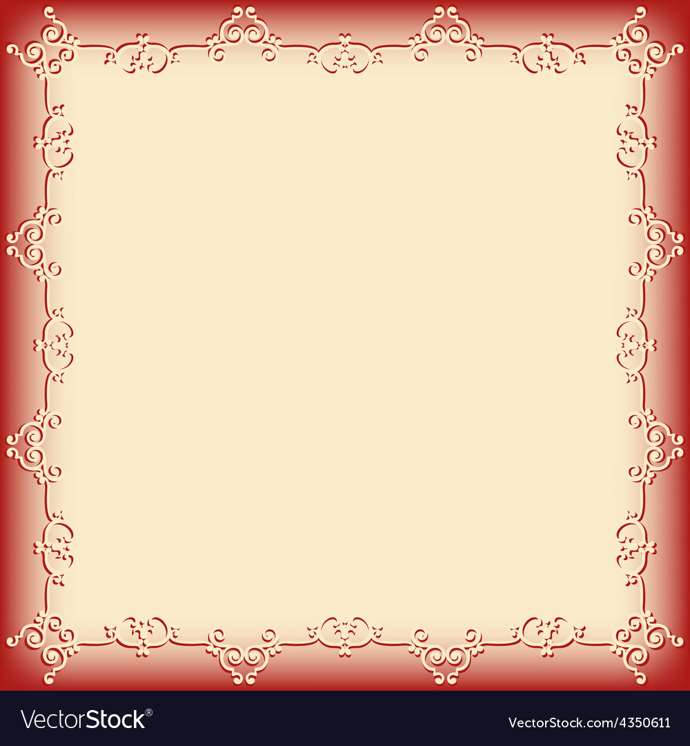 Frame pattern red Royalty Free Vector Image - VectorStock