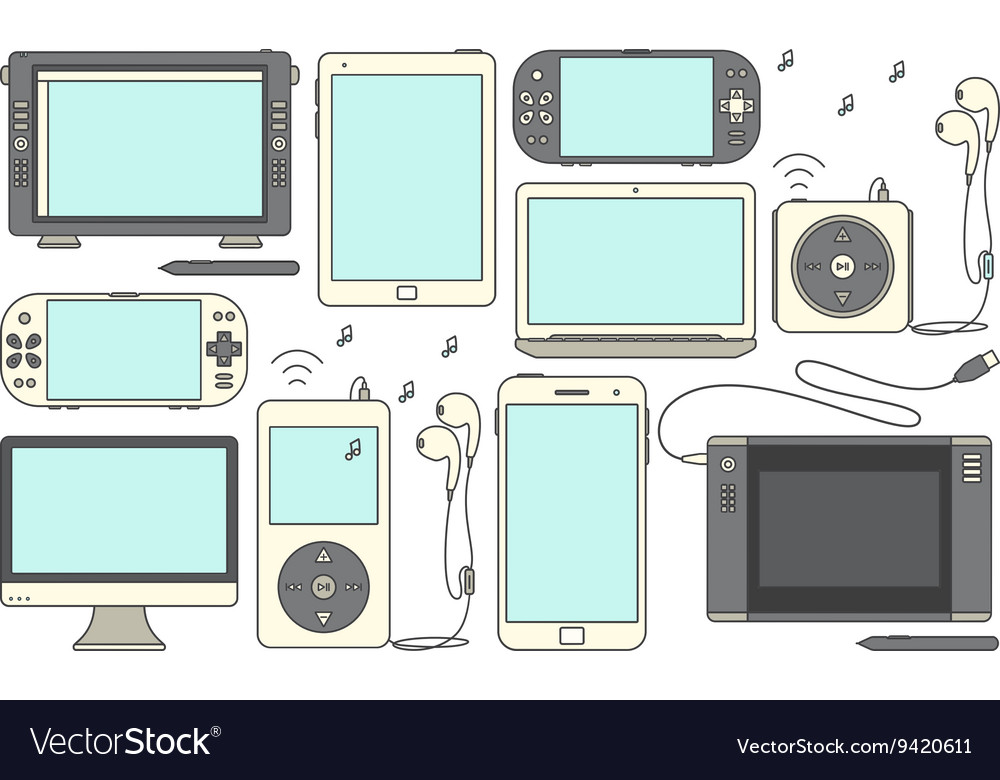 Gadgets Royalty Free Vector Image - VectorStock