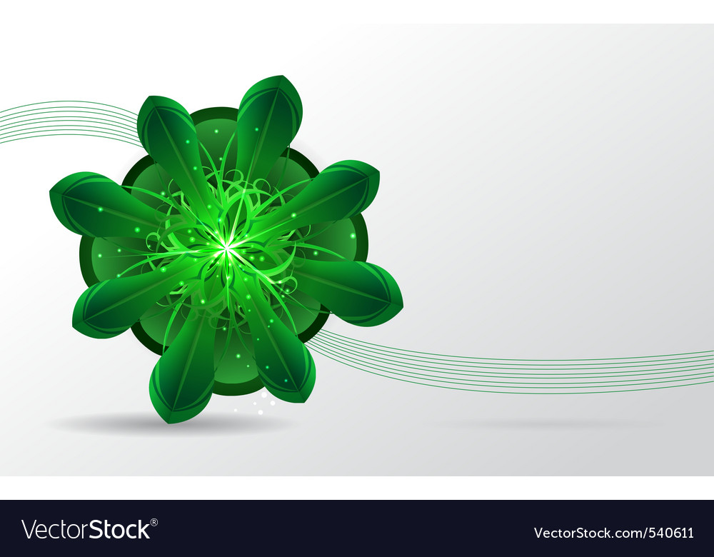 Green flower Royalty Free Vector Image - VectorStock
