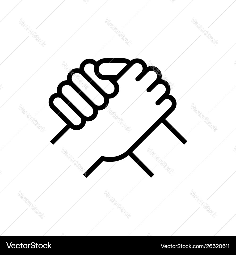 Handshake business partners human greeting arm Vector Image