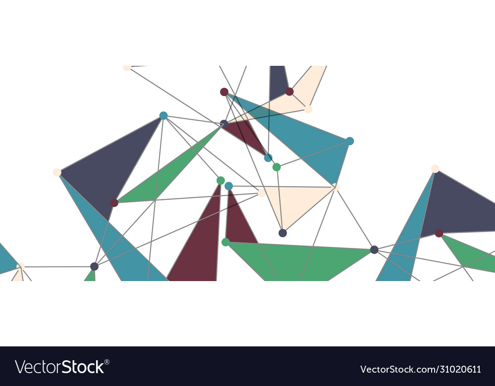 Line points connections triangular technology Vector Image