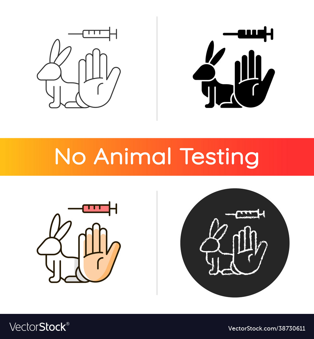 No rabbit testing gradient icon Royalty Free Vector Image
