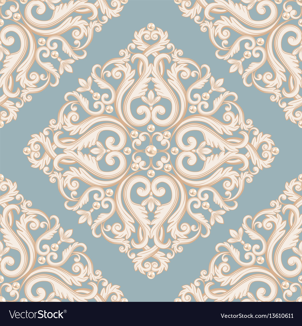 Seamless damask pattern Royalty Free Vector Image
