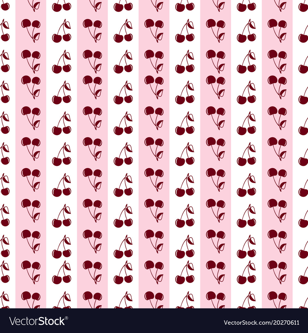 Seamless pattern background with cherry Royalty Free Vector