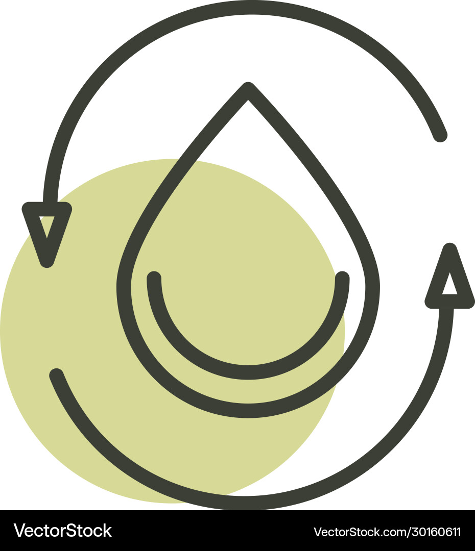 Water drop cycle alternative sustainable energy Vector Image