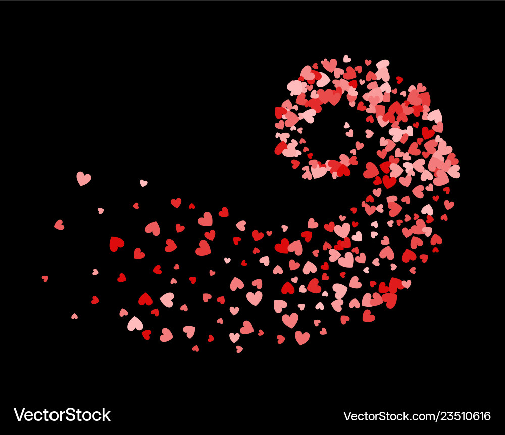 Abstract decoration vortex of hearts Royalty Free Vector