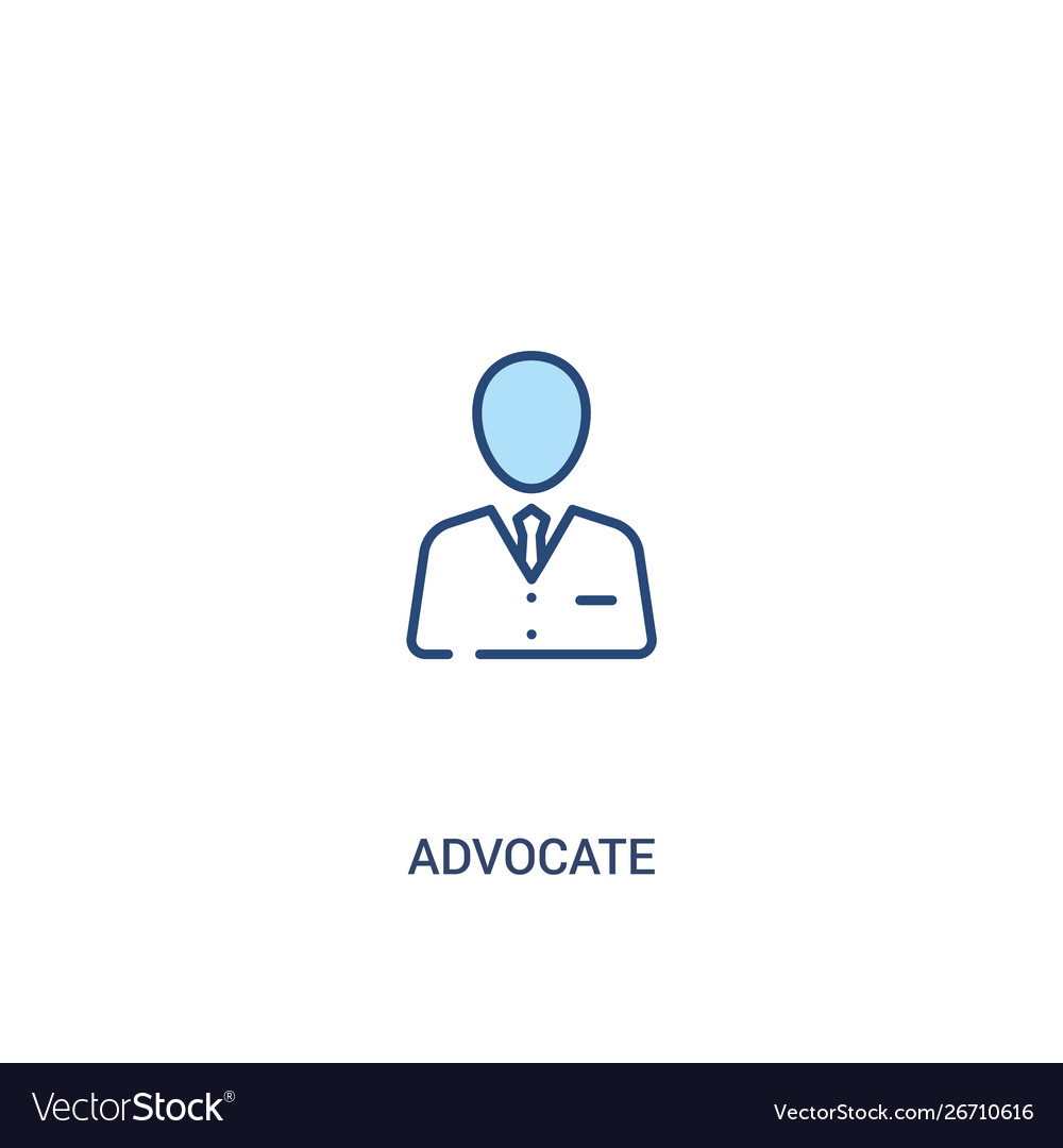 Advocate Concept 2 Colored Icon Simple Line Vector Image