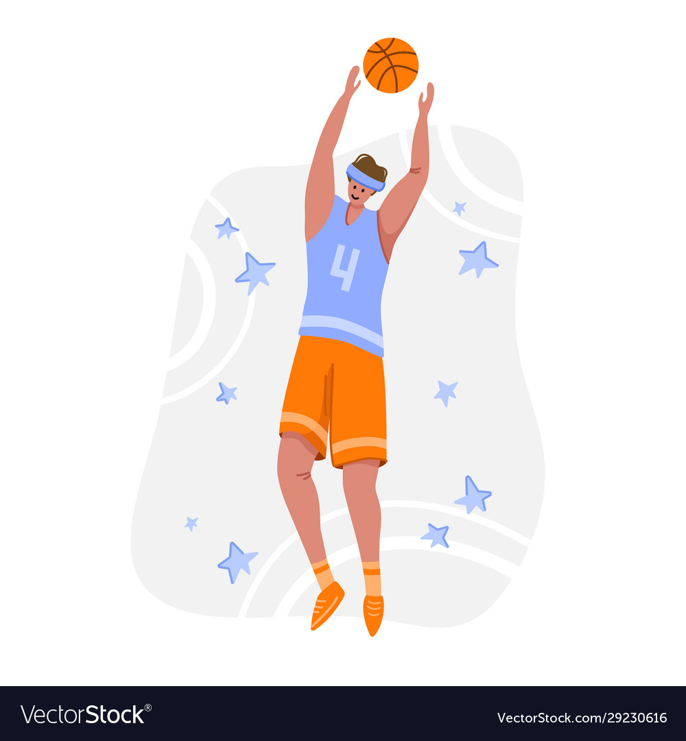 Basketball player sport concept Royalty Free Vector Image