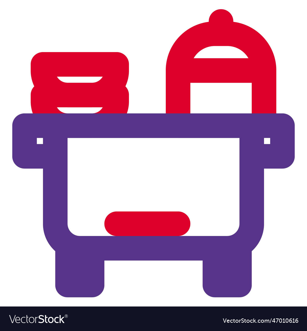 Buffet a table for display of food Royalty Free Vector Image