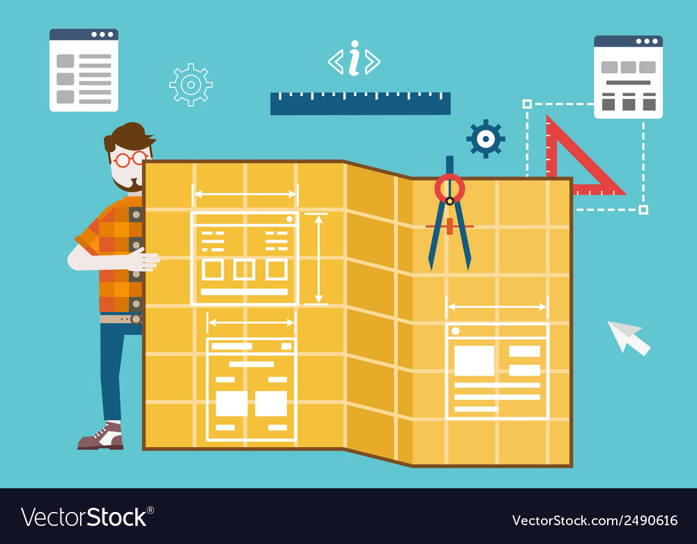 Coding and programming mobile applications Vector Image