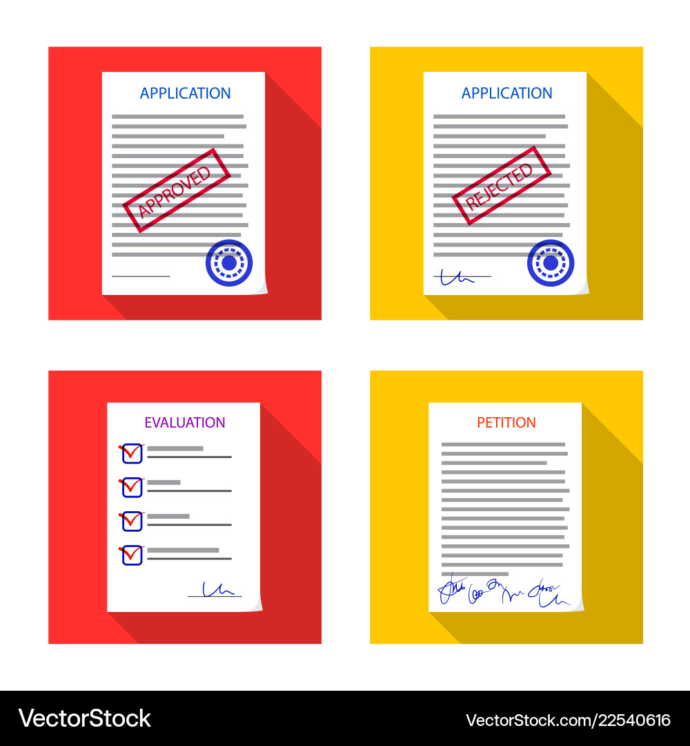 Design of form and document sign set Royalty Free Vector