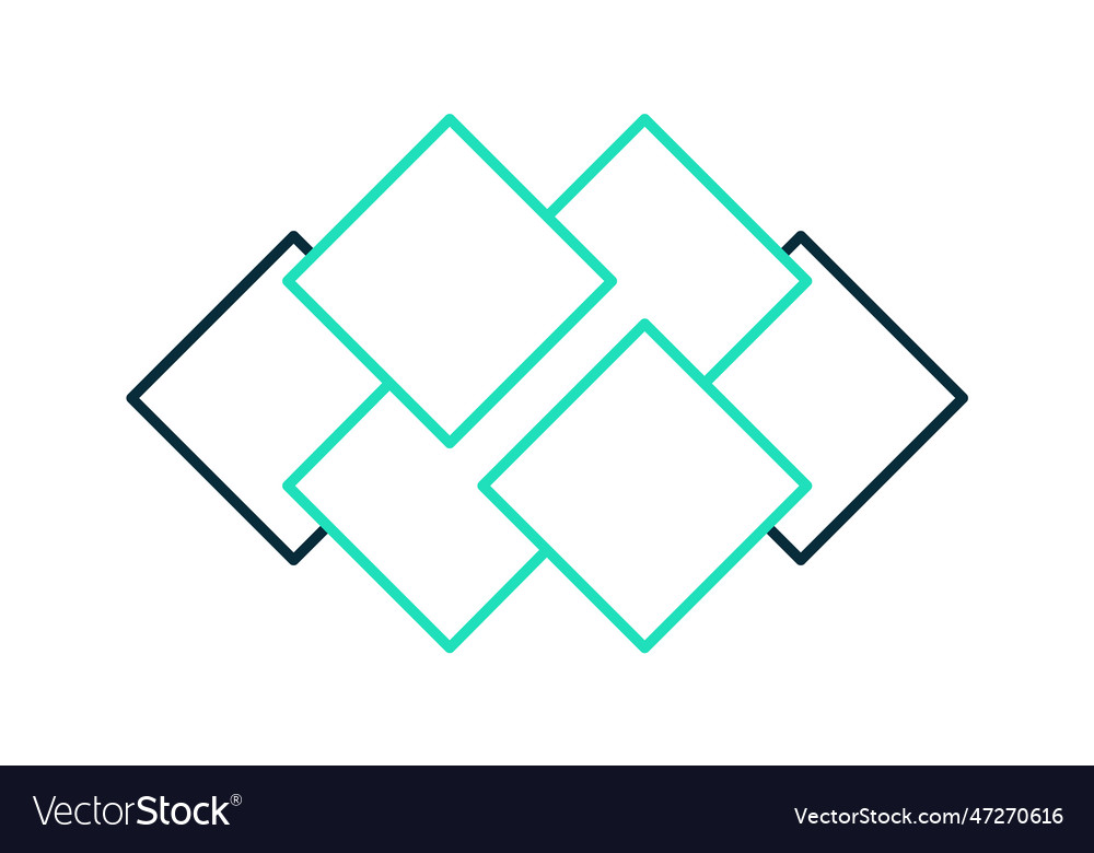 Linear squares element Royalty Free Vector Image