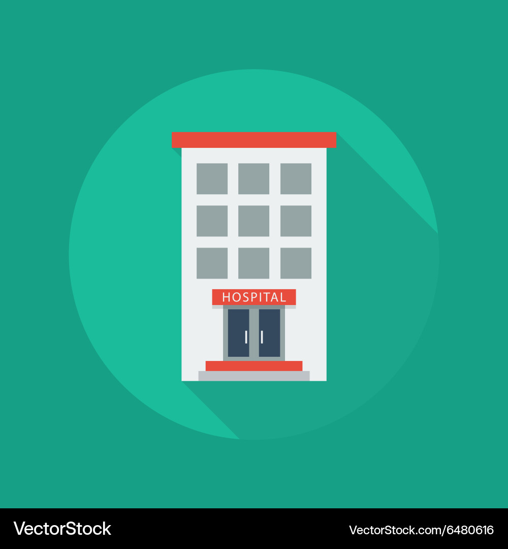 Medical flat icon hospital Royalty Free Vector Image