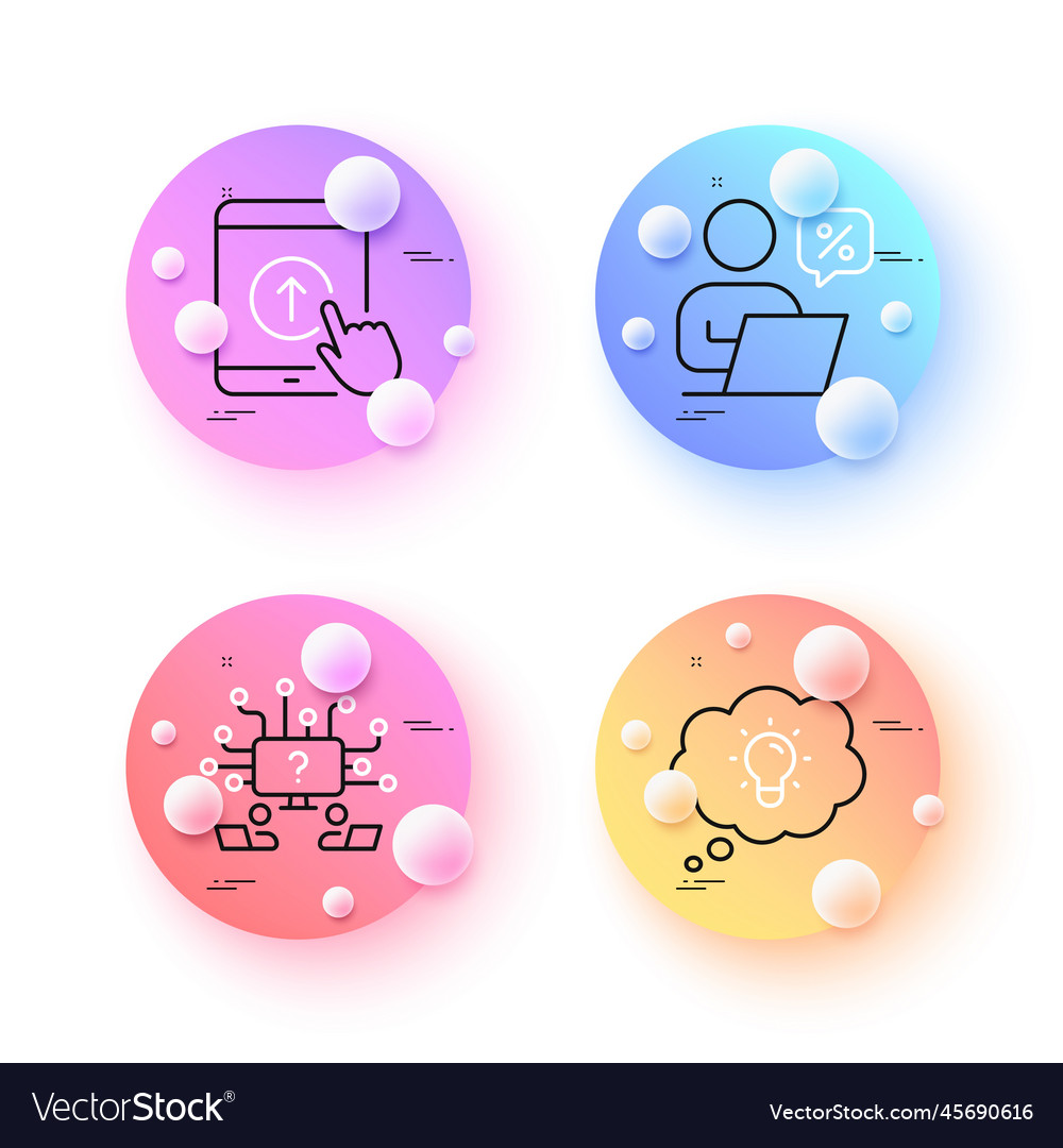 Online discounts energy and swipe up minimal line Vector Image