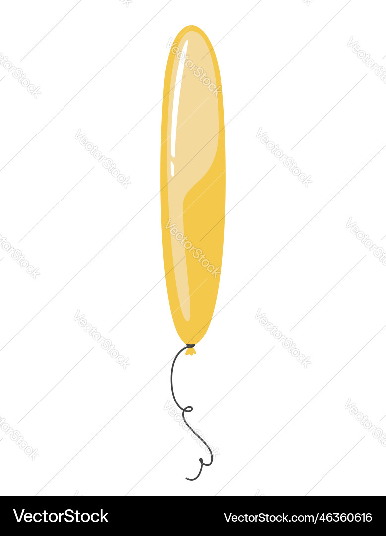 Oval shaped balloon in cartoon style Royalty Free Vector