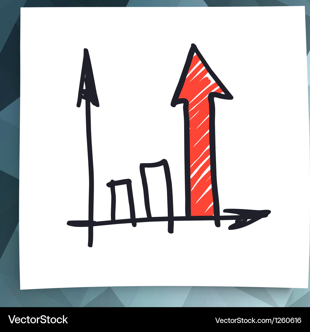 Red success arrow abstract business Royalty Free Vector