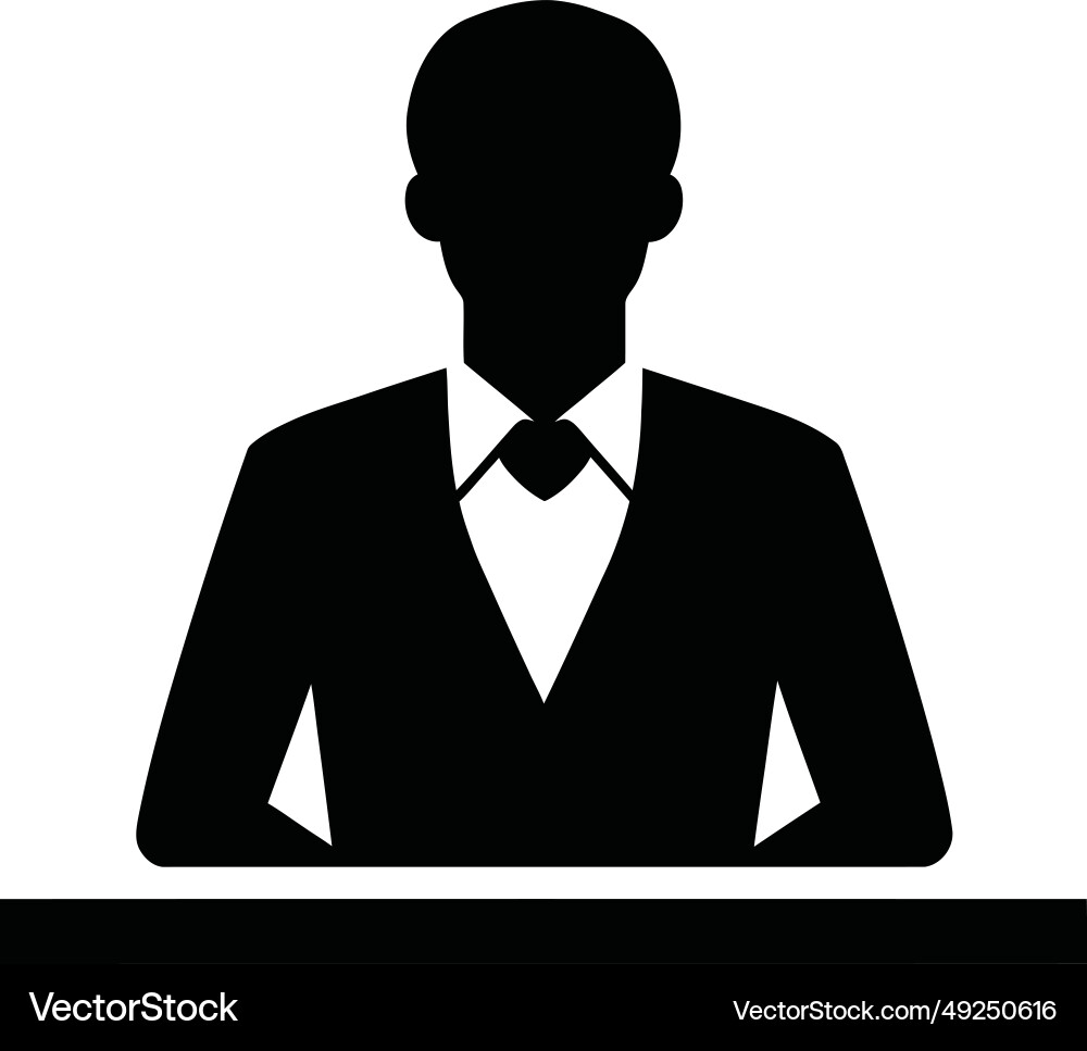 Restaurant manager icon Royalty Free Vector Image
