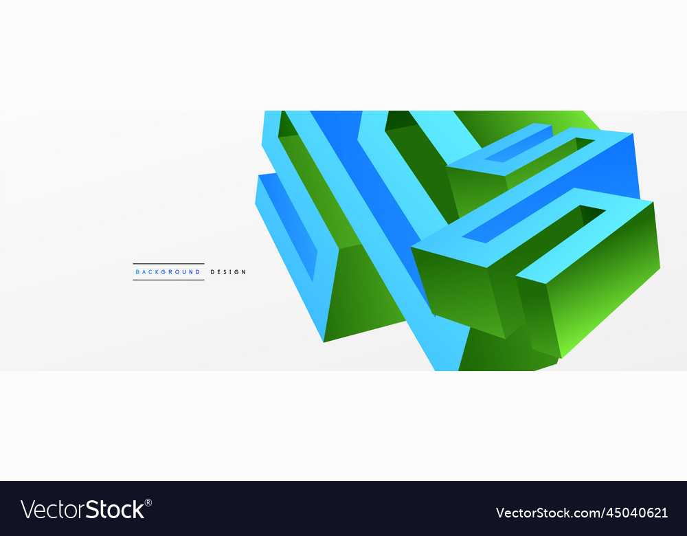 3d line geometric creative abstract background Vector Image