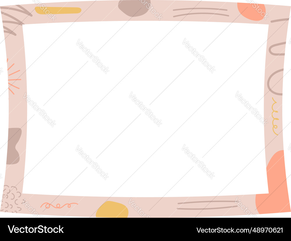 Abstract frame with decorative lines and elements Vector Image