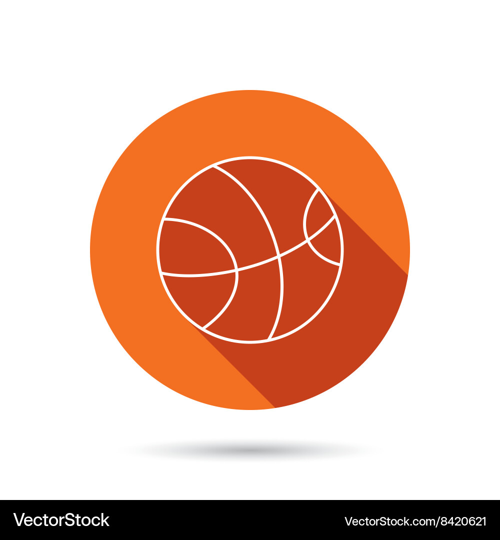 Basketball icon Sport ball sign Royalty Free Vector Image