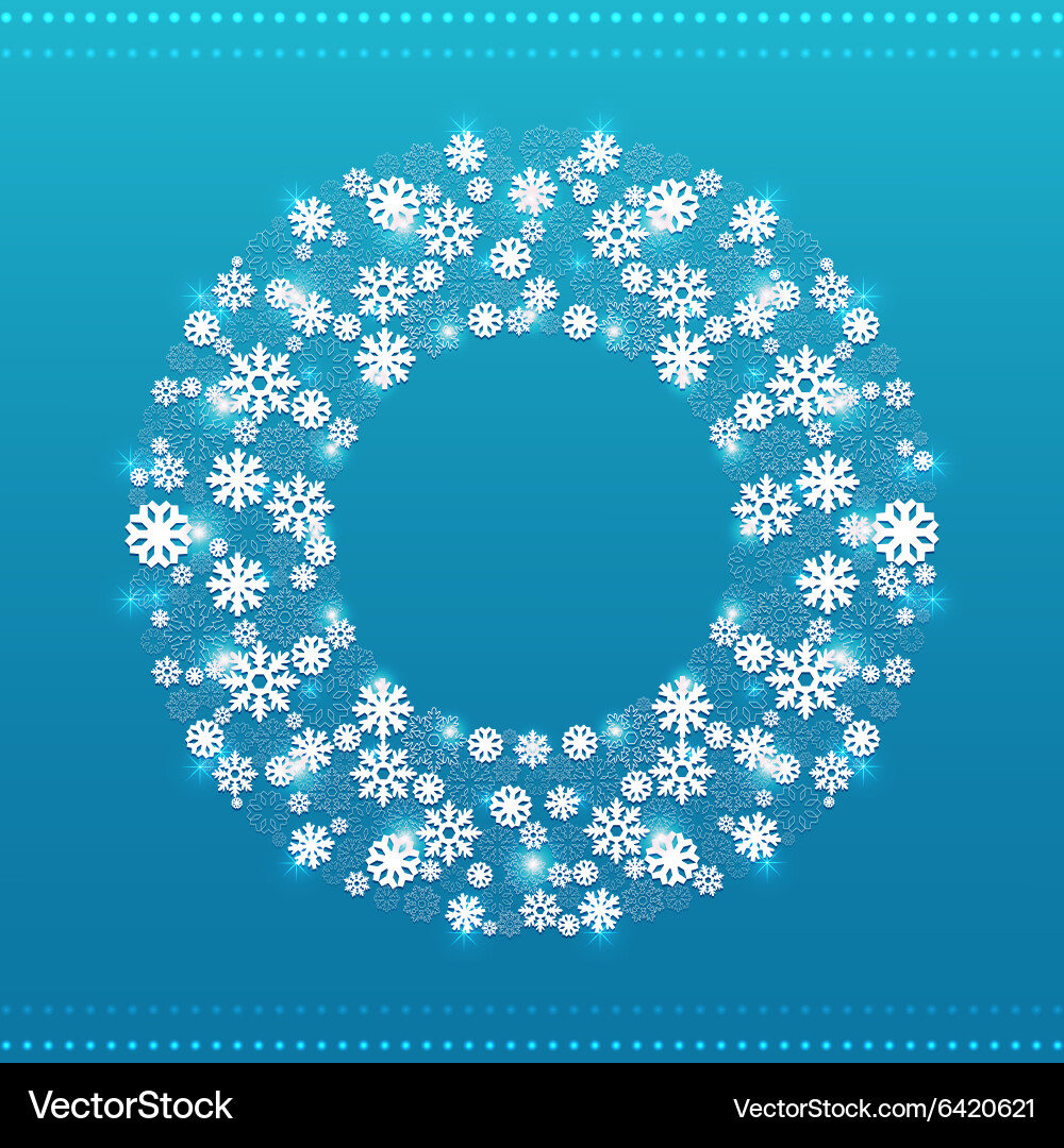 Christmas round frame Royalty Free Vector Image