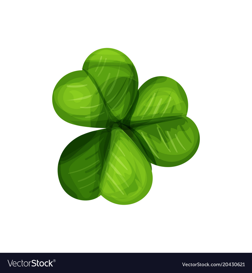 Clover icon top view Royalty Free Vector Image