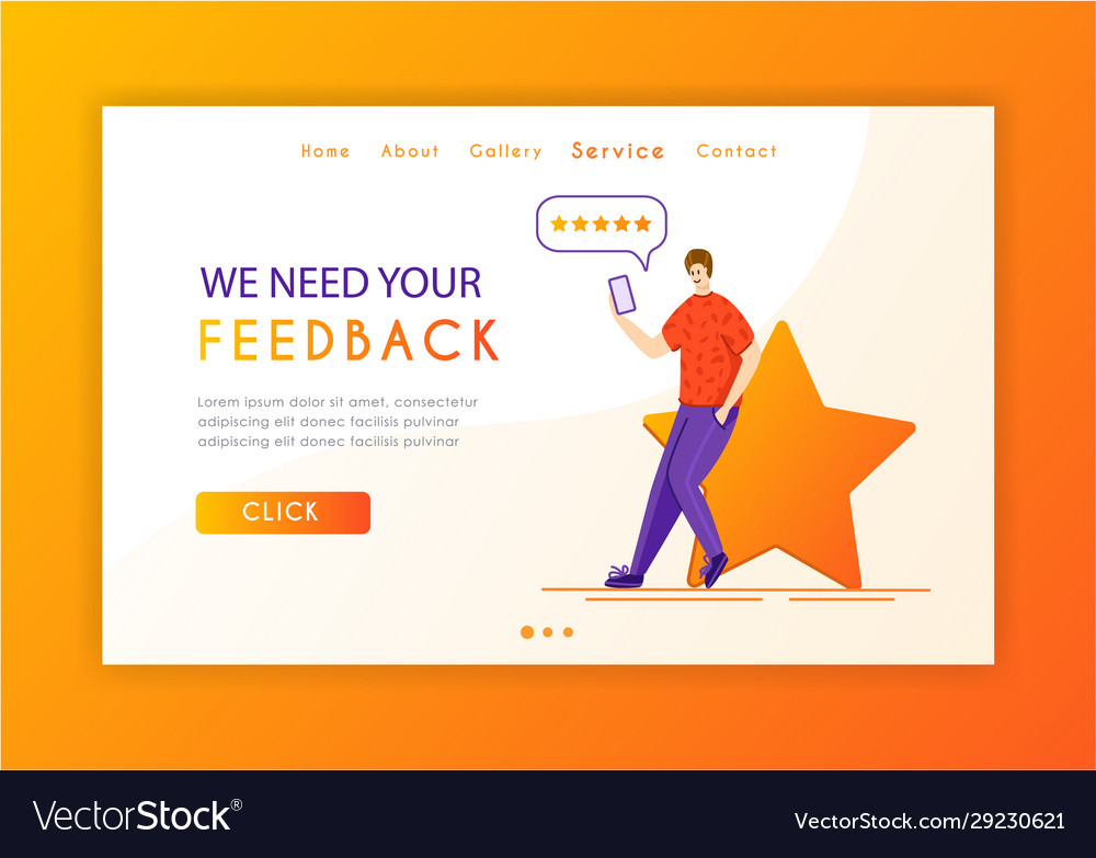 Customer feedback concept Royalty Free Vector Image
