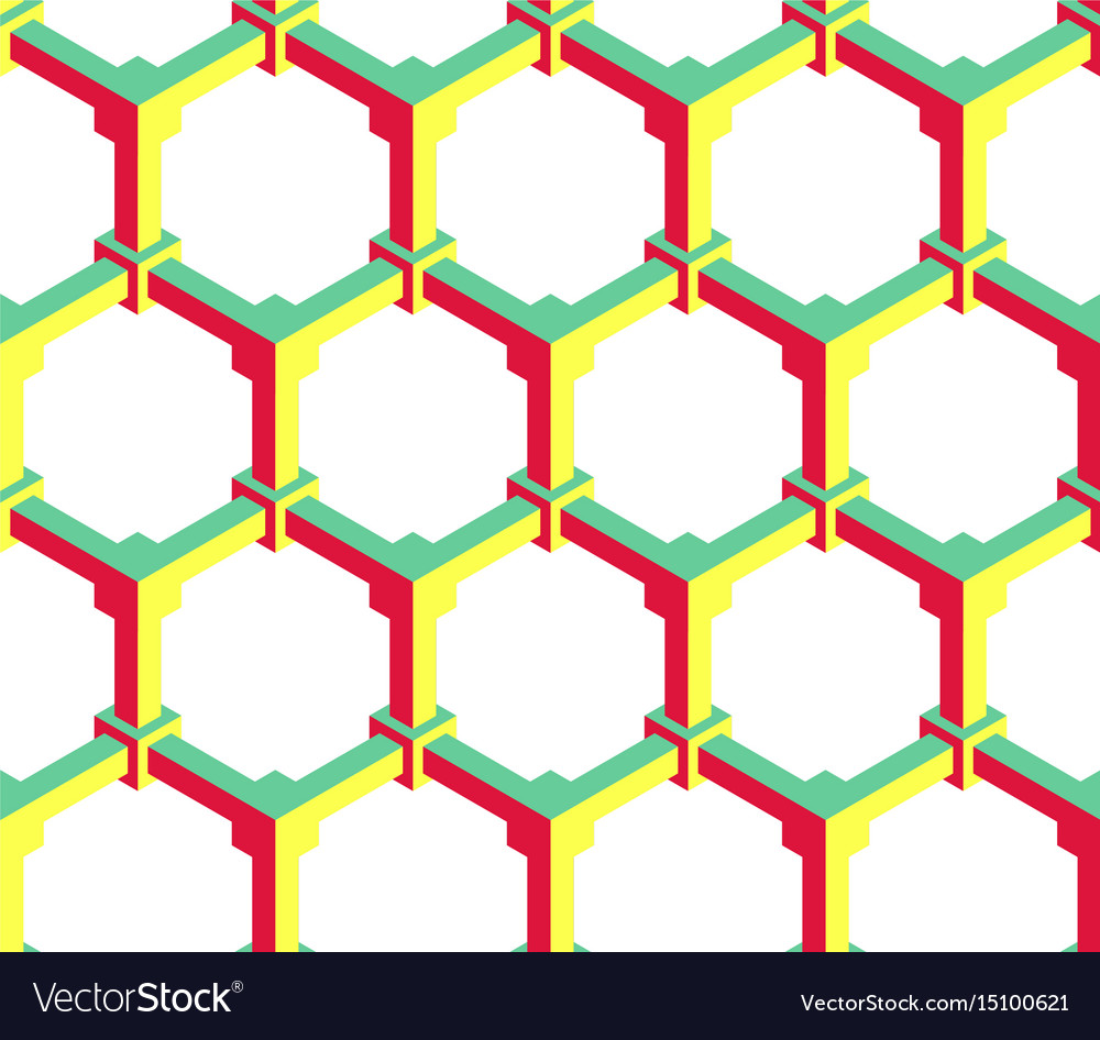Hexagonal geometric pattern Royalty Free Vector Image