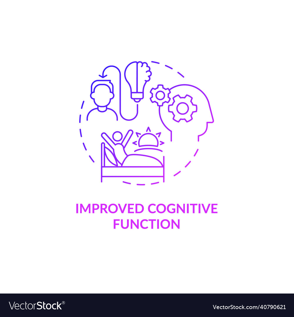 Improved cognitive functions purple gradient Vector Image