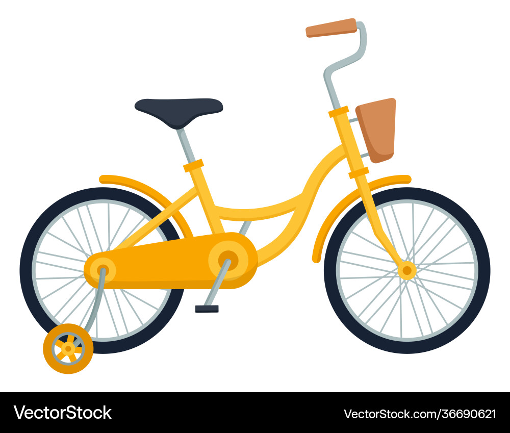 Kid bicycle on white background children bike Vector Image