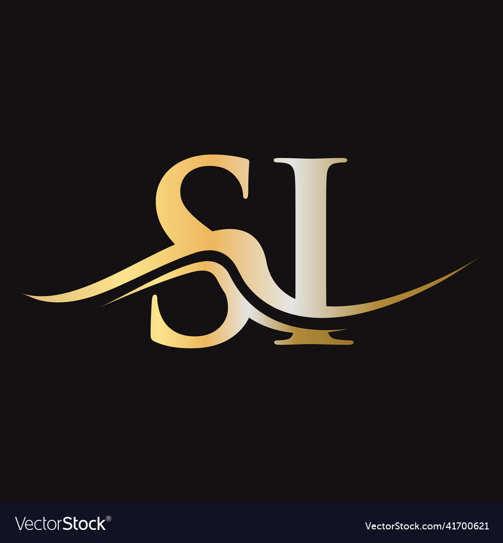 Letter si logo design initial logotype Royalty Free Vector