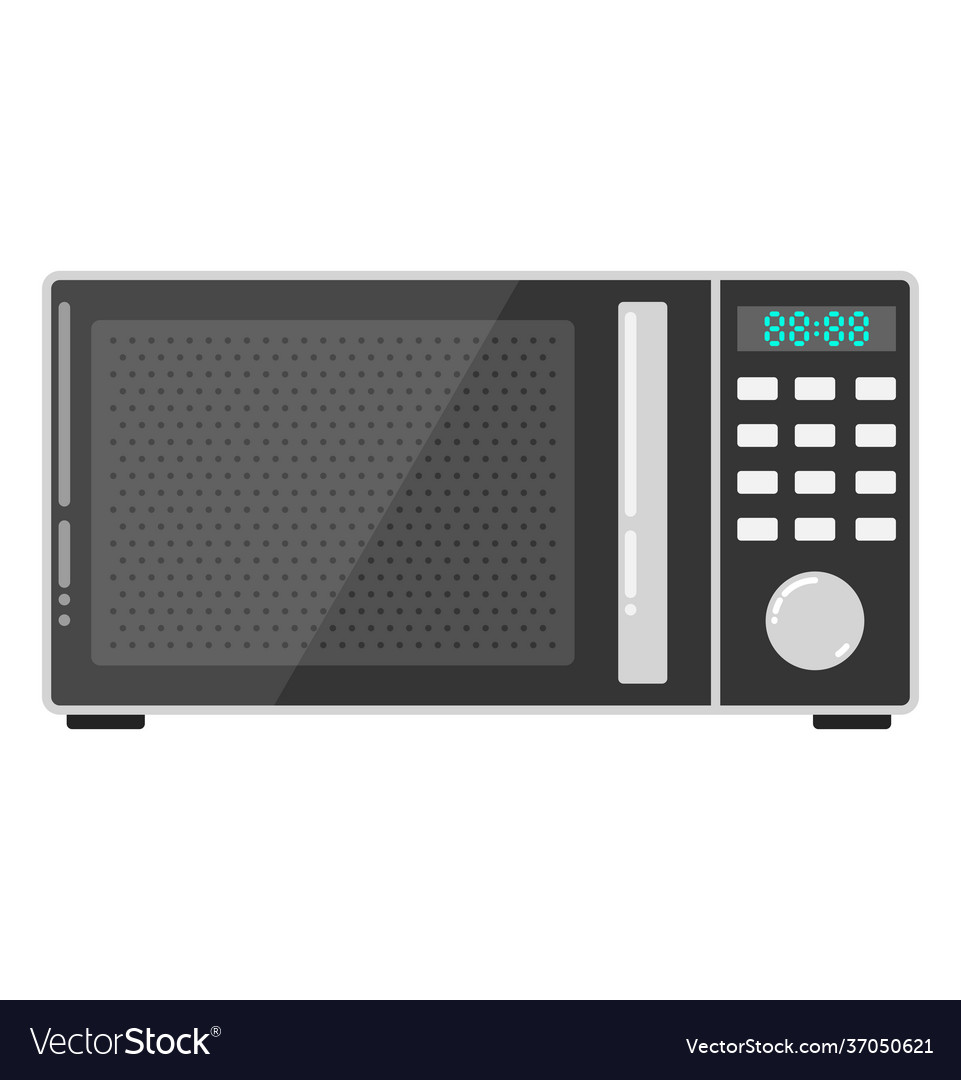 Modern microwave icon flat Royalty Free Vector Image