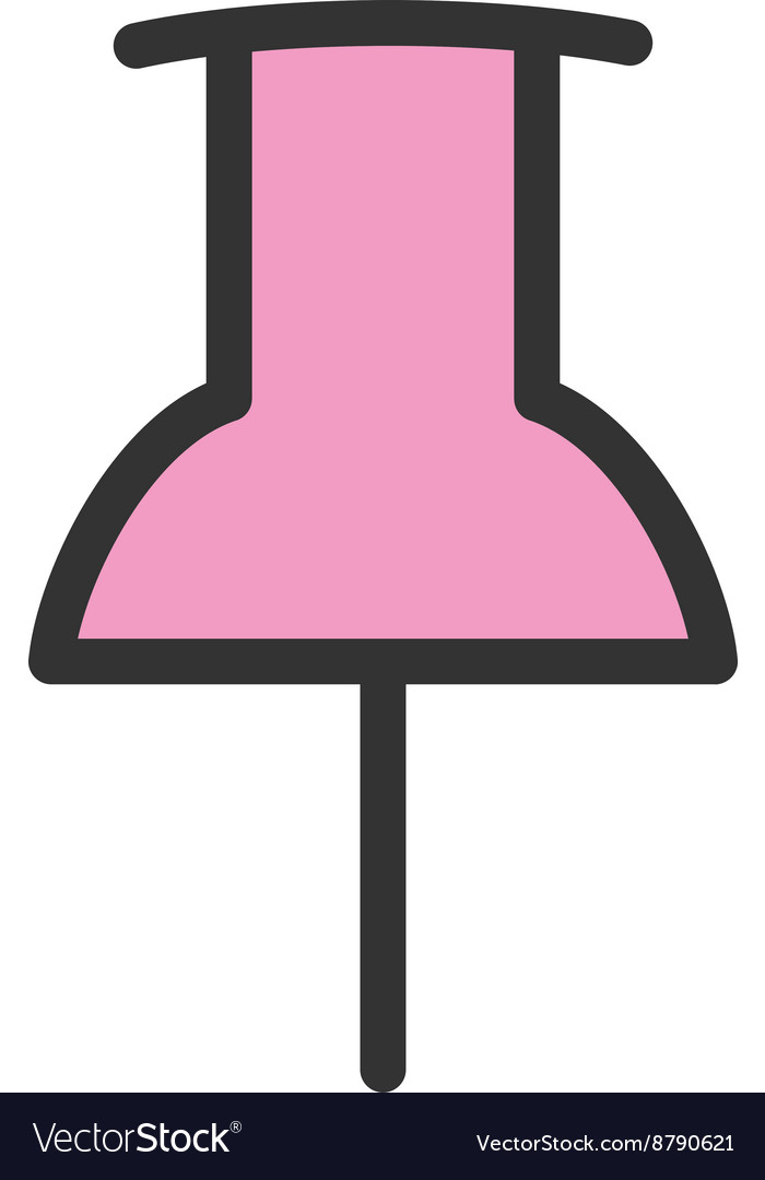 Thumb pin Royalty Free Vector Image - VectorStock