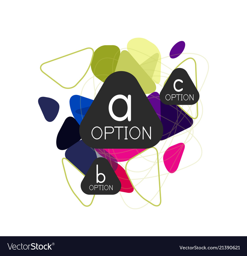 Triangle infographics design layout Royalty Free Vector