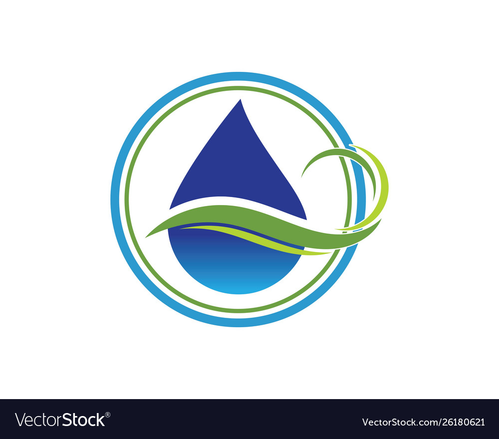 Water drop logo template Royalty Free Vector Image
